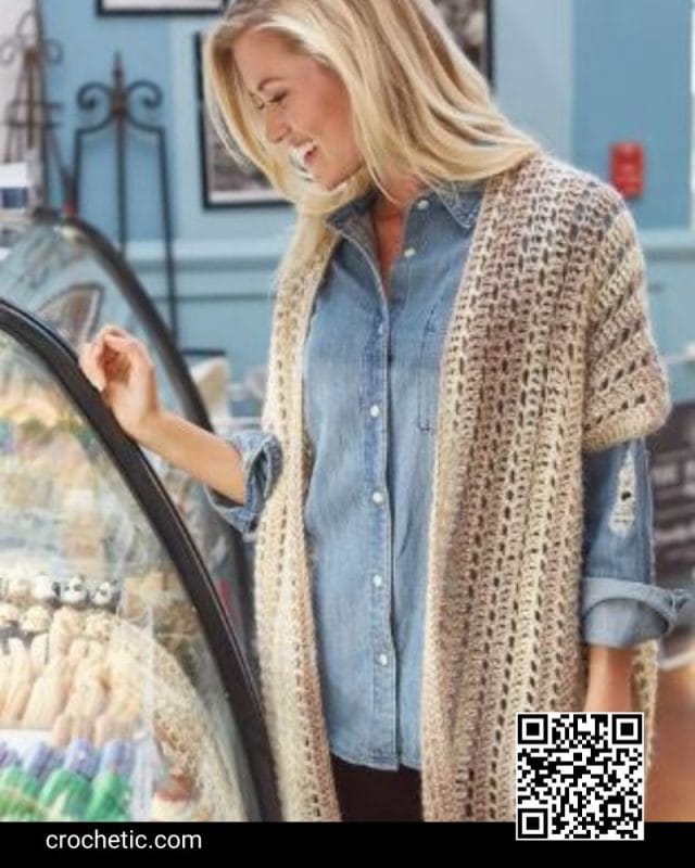 Two-Rectangle Cardigan - Crochet Pattern - Crochet Patterns for Tops ...