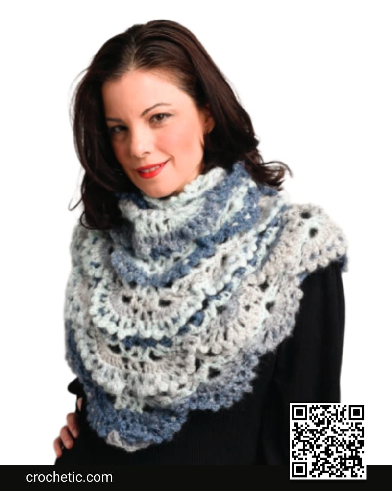 Crochet Shell Stitch Triangular Shawl - Crochet Pattern - Crochet ...
