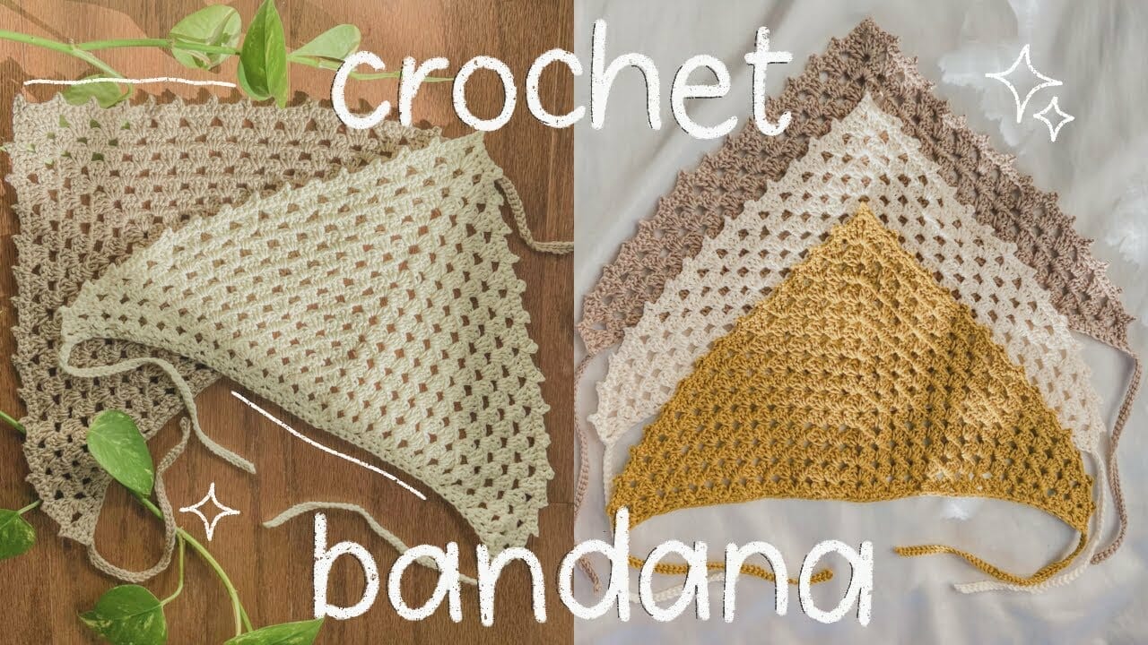 Crochet Granny Triangle Bandana - Free Pattern - Crochet Patterns for ...